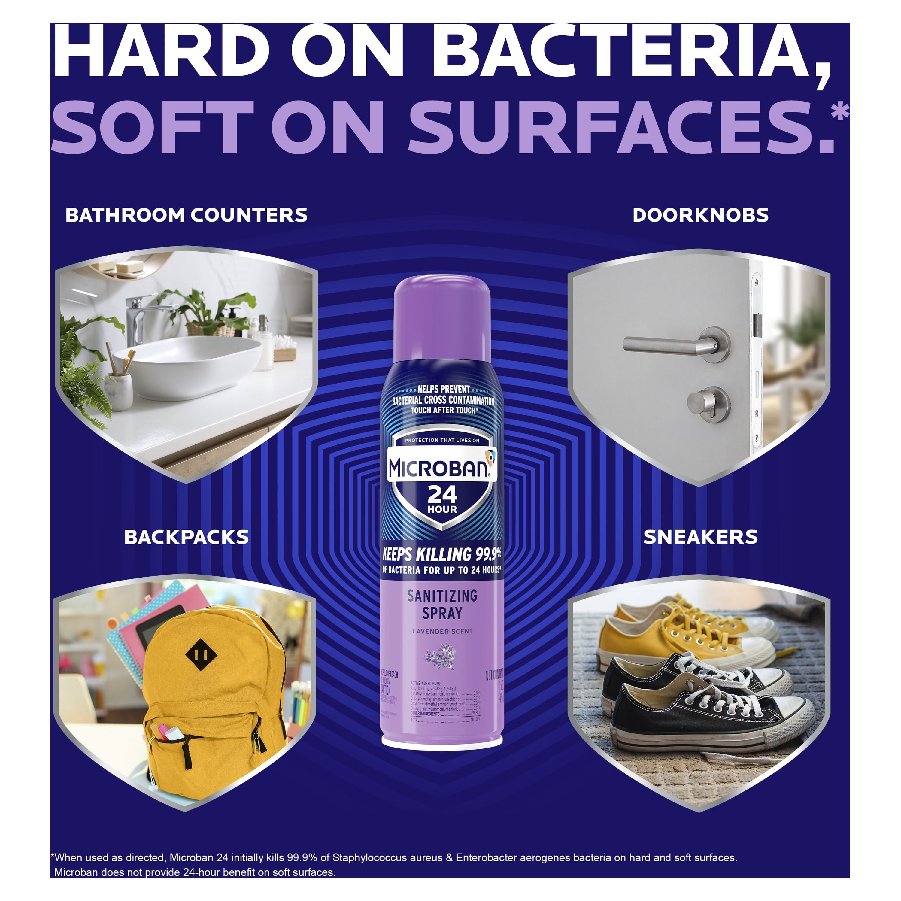 Microban 24 Hour Disinfectant Spray, Lavender Scent, 15 fl oz in Nepal ...