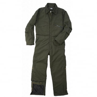 Polar Plus Men's Insulated Black Coverall for Work in Cold Weather ...