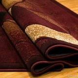 Allstar Rugs Allstar Distressed Modern Swirl Design Rug Burgundy 7' 9 ...