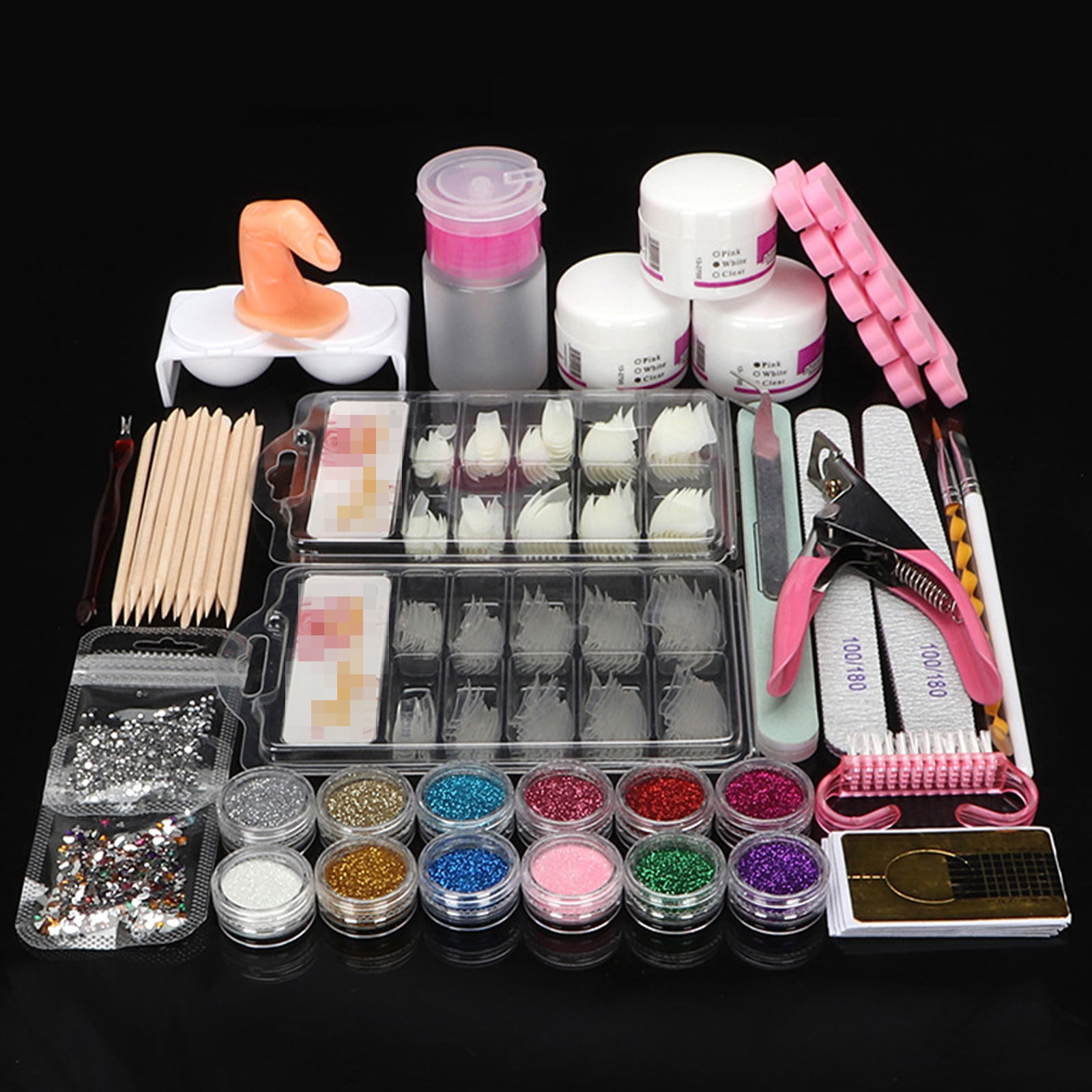 Click here for Tfixol 12-Color Glitter Nail Art Kit For Beginners... prices