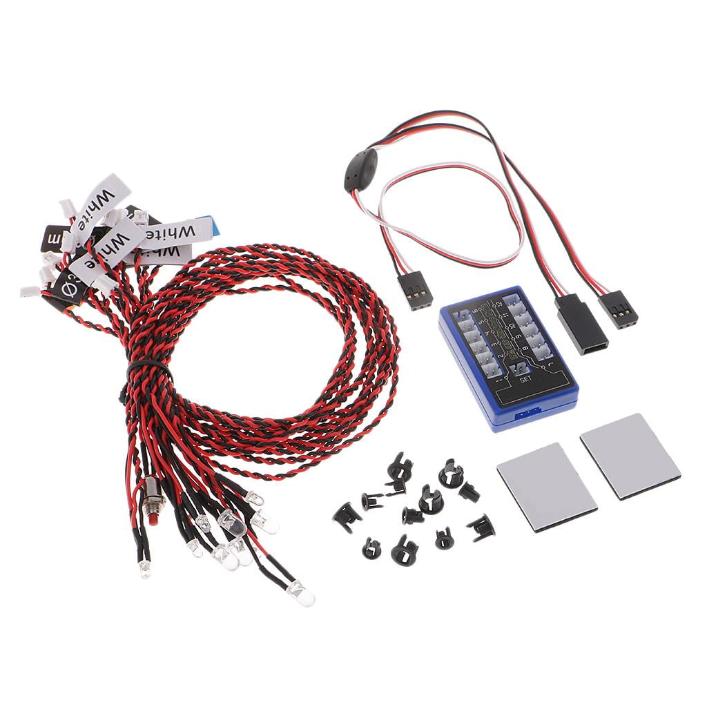 RC Car Body Decor 12 LEDs Flashing Cable Control Box for D90 - Walmart.com