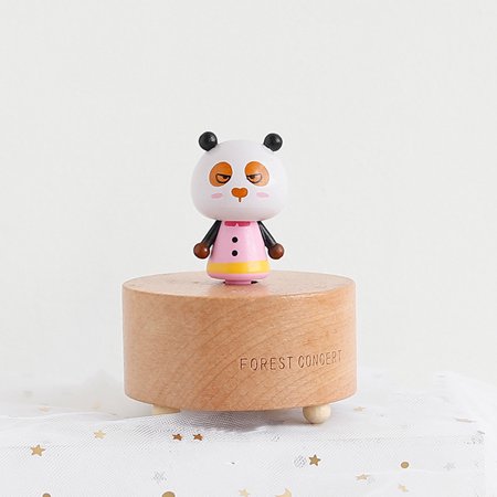 Mechanism Carved Music Box Mini Carved Wooden Flamingo Music Box In ...