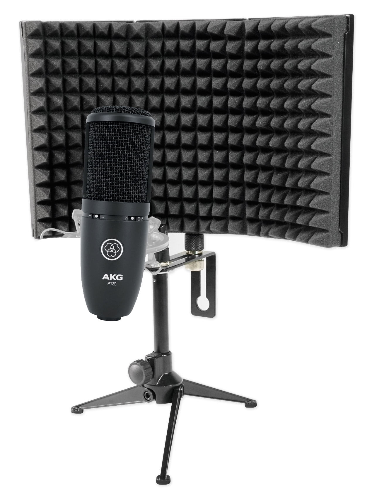 AKG P120 Studio Condenser Recording/Live Streaming Microphone + Mic ...