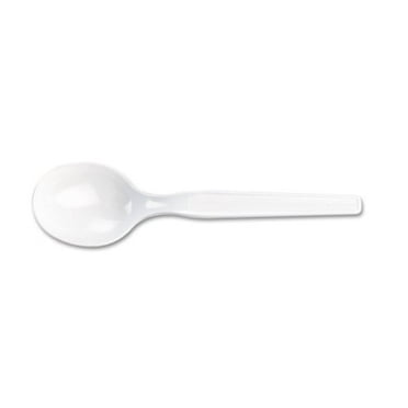 Dixie Plastic Cutlery, Heavyweight Soup Spoons, White, 100/Box ...