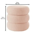 Mainstays Boucle Cloud Storage Ottoman, Blush - Walmart.com