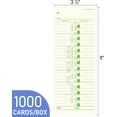 Weekly Time Cards 1-Sided, 3-1/2" x 9", Named Days, 1000-Count,Time ...