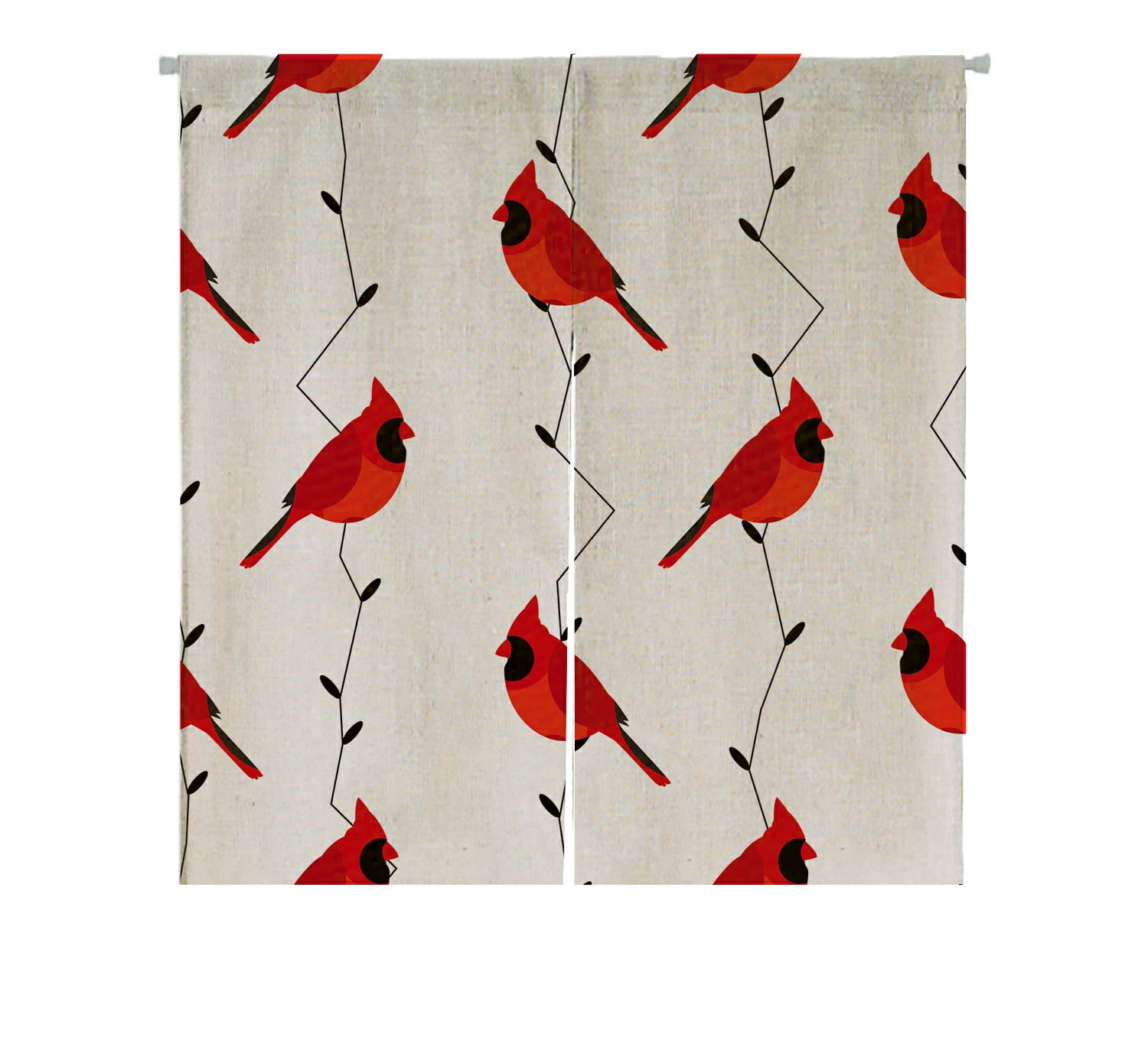 ABPHQTO Red Cardinal Branches Japanese Noren Curtain Doorway Door ...