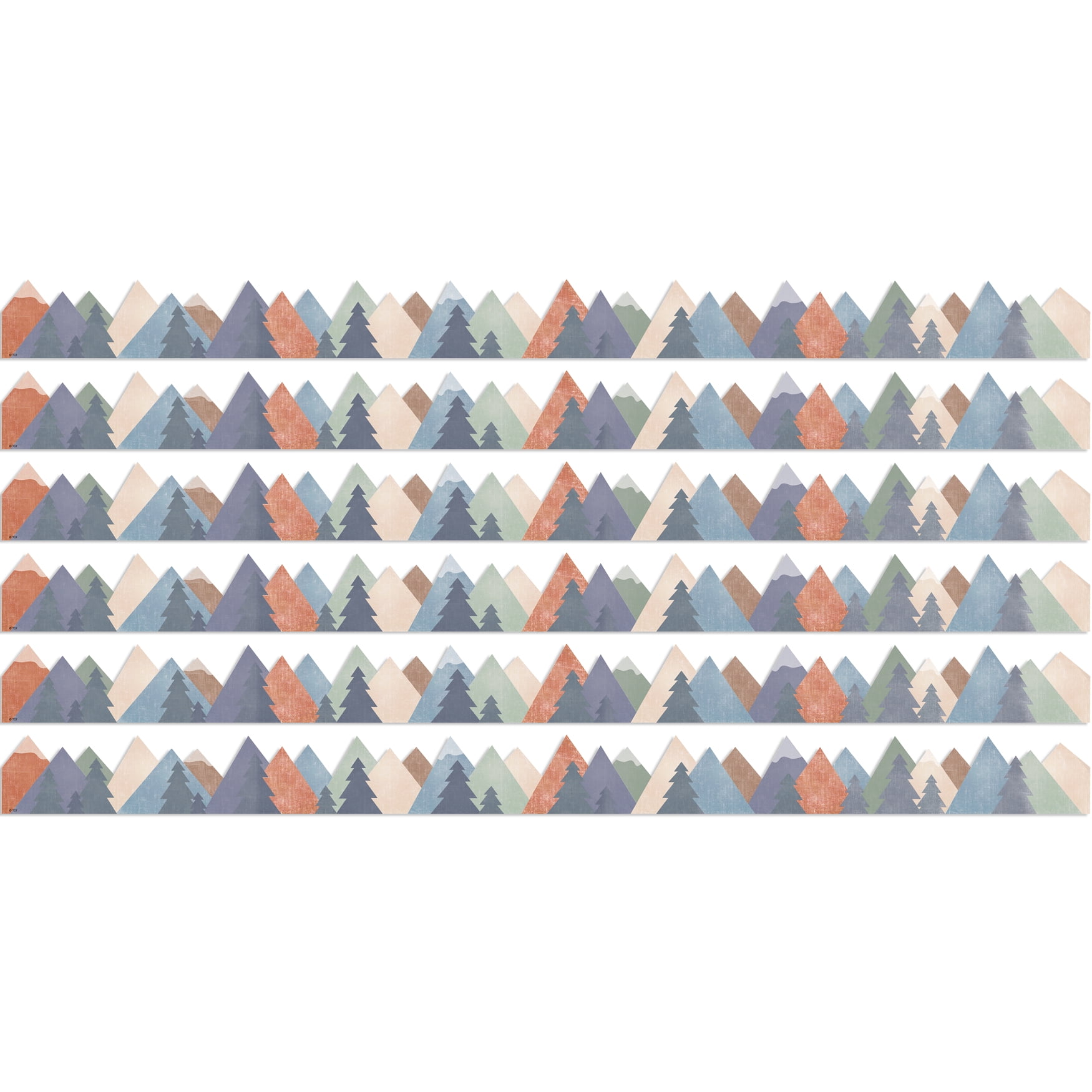 Teacher Created Resources Moving Mountains Die-Cut Border Trim, 35 Feet Per Pack, 6 Packs ...