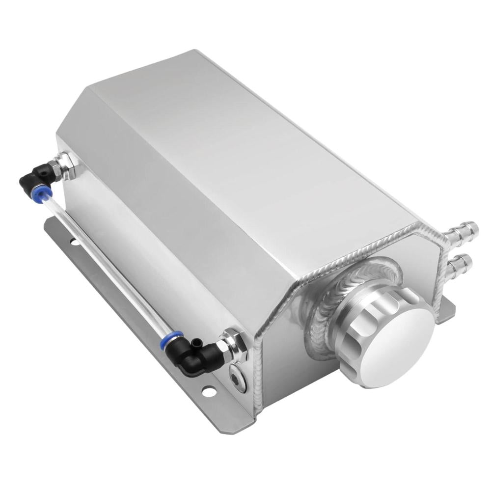 Coolant Overflow Tank|Universal Aluminum Polished Coolant Radiator Tank ...