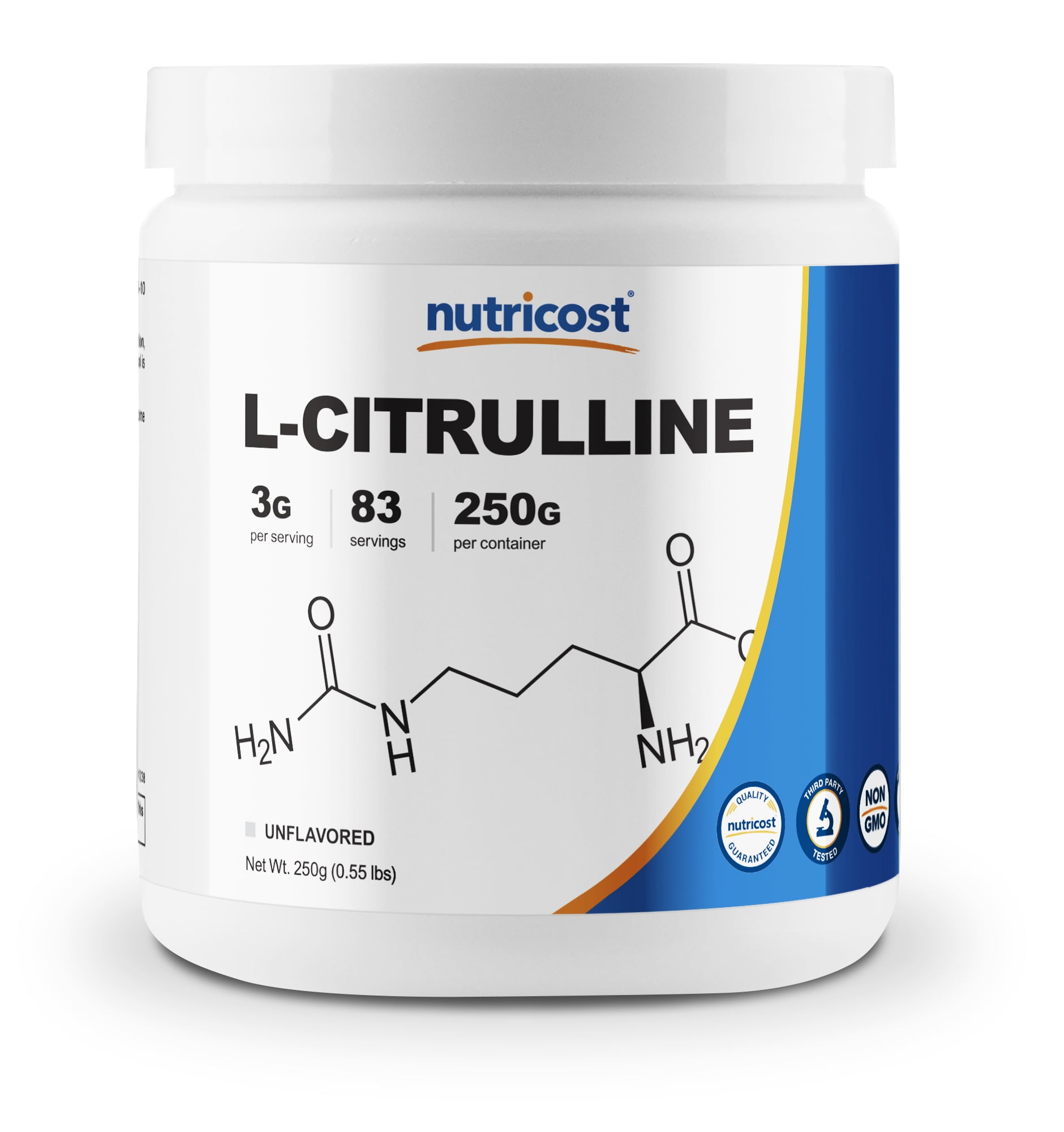 Nutricost Pure L-Citrulline (Base) Powder 250 Grams - Walmart.com ...