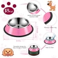 6 Pcs 18 oz Stainless Steel Dog Bowl, Dog Food Water Bowl with Anti ...