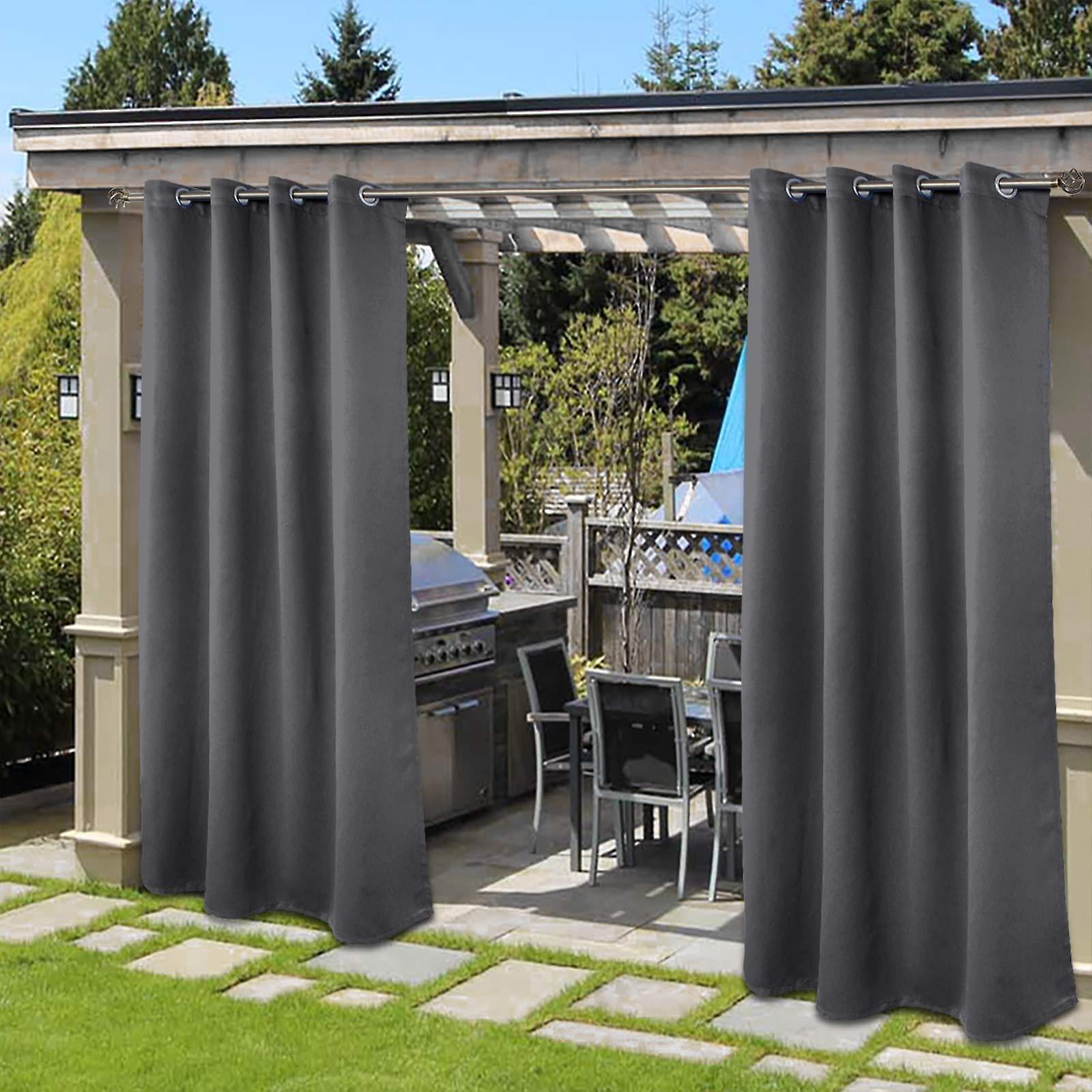 Click here for 2 Panels Outdoor Curtains For Patio Waterproof  Gr... prices