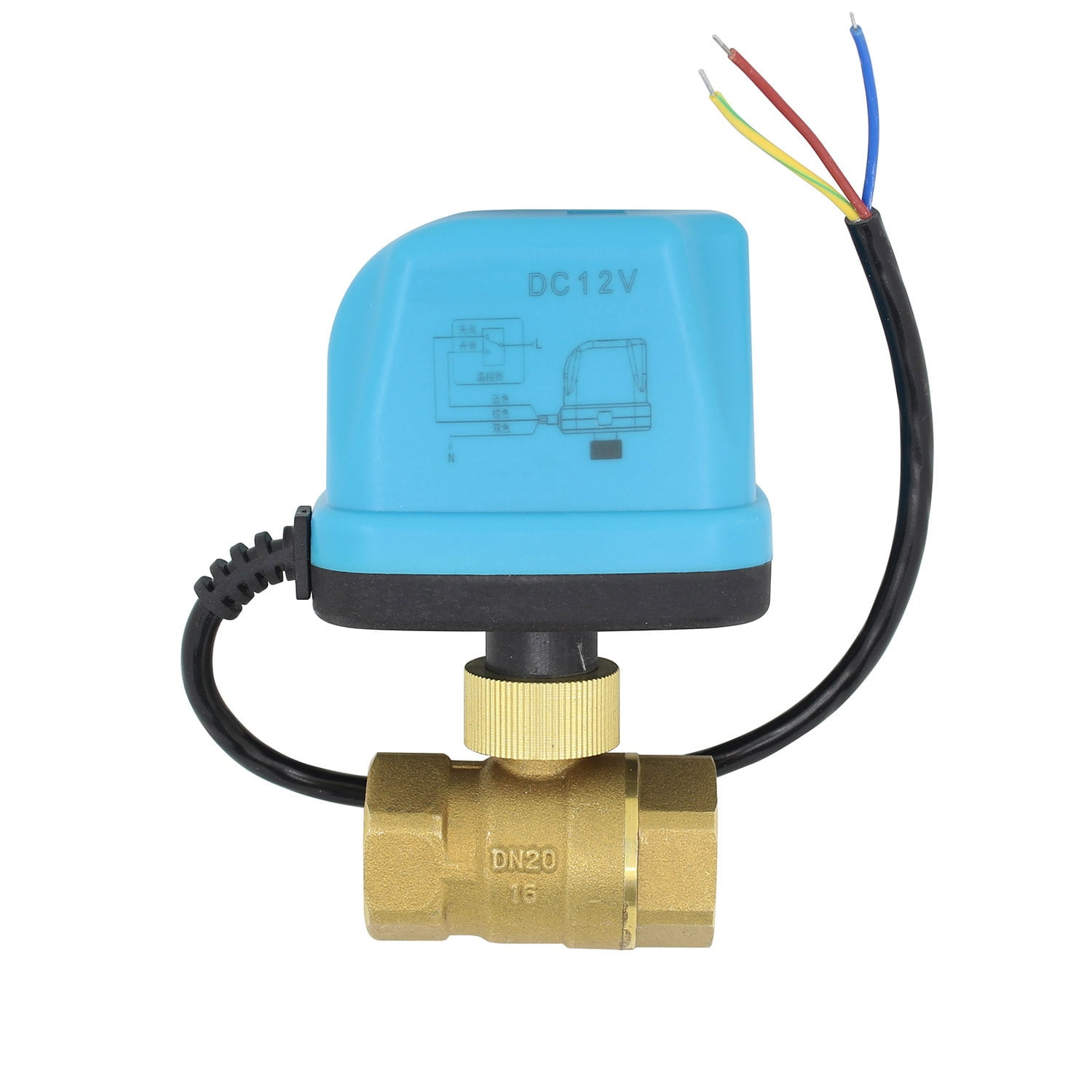 2 Way motorised Valve 12v Electronic Electric Ball Valve 2 Port ...
