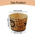 50 PCS Baking Cups Paper Cupcake Liners Liner Brown Cup Cake Baking ...