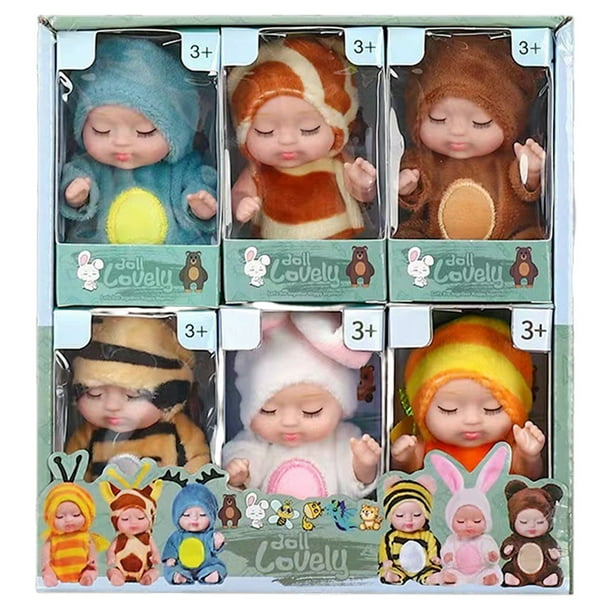 Mini Muñecas Reborn 6 Piezas Renacimiento Durmientes Con Ropa para Y ...
