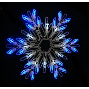 15" Cool White LED Lighted Snowflake Christmas Window Silhouette ...