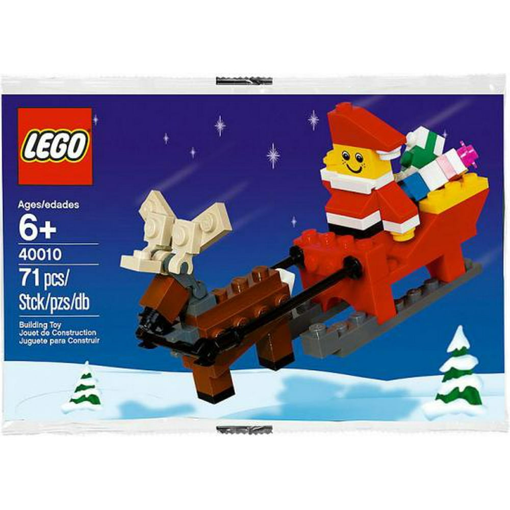 LEGO Santa with Sleigh Mini Set LEGO 40010 [Bagged] - Walmart.com ...