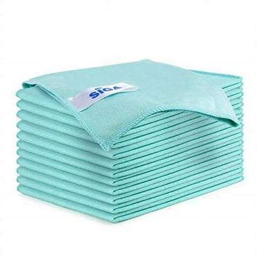 MR.SIGA Microfiber Glass Cleaning Cloths Pack of 12, 35x40cm, Soft and ...
