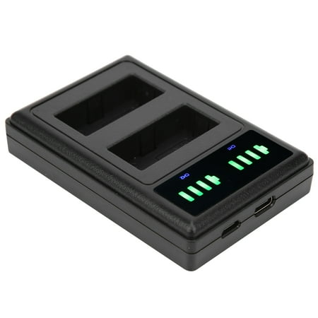 Double Display Camera Battery Charger, Safe Professional Dual Interface ...