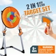 Contixo 2-in-1 Foam Axe Throwing and Bristle Dart Board Set for Indoor ...