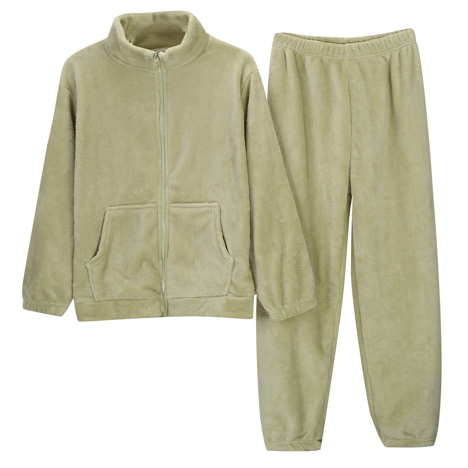 Click here for Ttrolimons Women Pajama Sets Solid Color Zipper Fl... prices