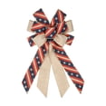 20.87x11.42 Inches Patriotic Bow, Wreath Tree Topper Ribbon, Red White ...