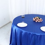 BalsaCircle 132 in Royal Blue Satin Round Tablecloth Wedding Party ...