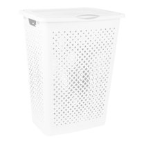 Superio Gradient Hamper with Lid - 60L, Modern Design, Perforated, Slim ...