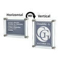 Azar Displays 105536 Floating Acrylic Wall Frame with Silver Stand Off ...