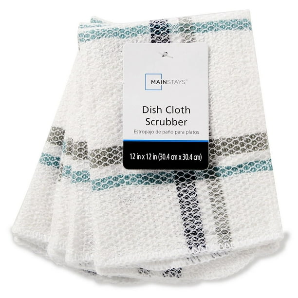 Mainstays 4-Piece Kitchen Scrubber Dishcloth Set, Red, Red Kitchen ...