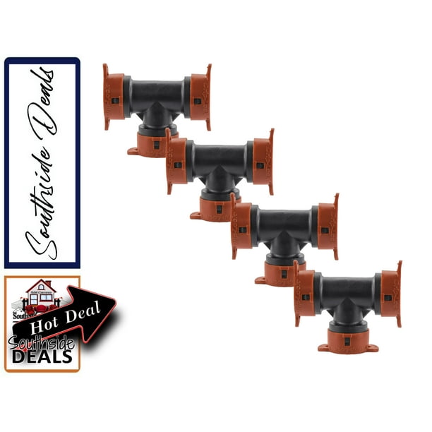 Orbit Irrigation 4923 - 1/2" Black Drip-Lock Push-Fit Tee; Drip Tubing ...