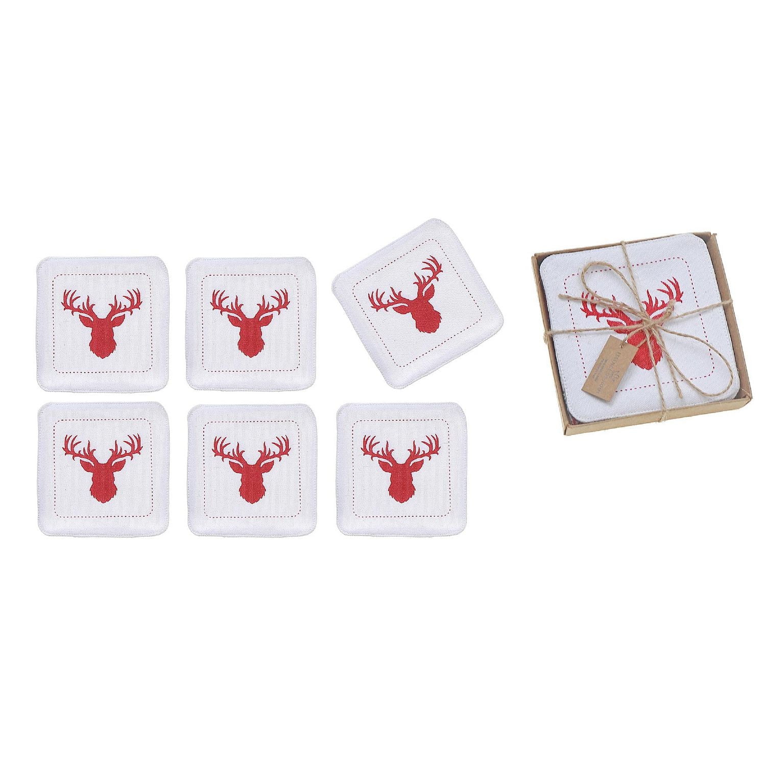 Click here for Ih Casadécor 6 Pc Square Printed Coaster Deer prices