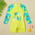 Nwiuh Baby Boy Long Sleeve High Neck One Piece Swimsuit Yellow Combo ...
