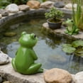 LEFTHIGH Home Resin Garden Statues Cute Frog Figurines for Outdoor ...