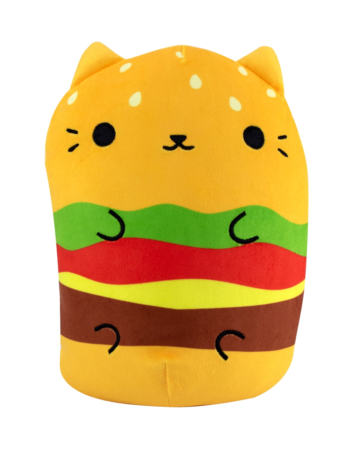 Cats vs Pickles 8" Bean Filled Plushie Jumbo Cheeseburger Cat - Walmart.com