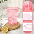 100 Pack Pink Clear Plastic Cups 12 oz Disposable Party Cups Wedding ...