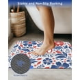 250th Anniversary Soft Diatomaceous Earth Mat, Red White Blue Flower ...