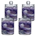 2PCS Clear Storage Jars Cotton Swabs Cans Translucent Plasticental ...