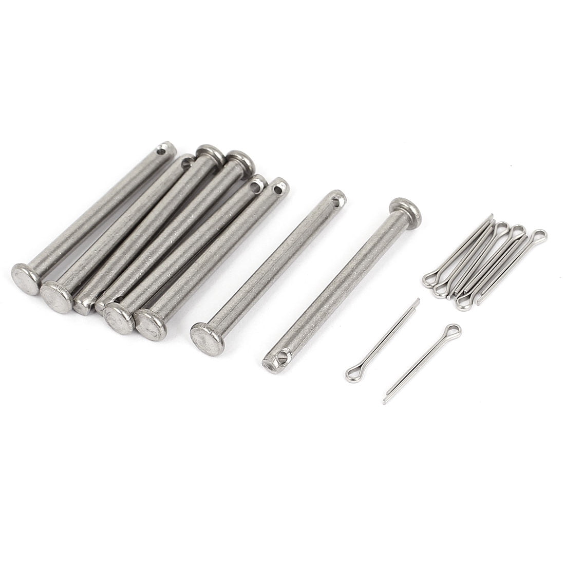 M4 x 40mm Flat Head 304 Stainless Steel Round Clevis Pins Fastener 8Pcs ...