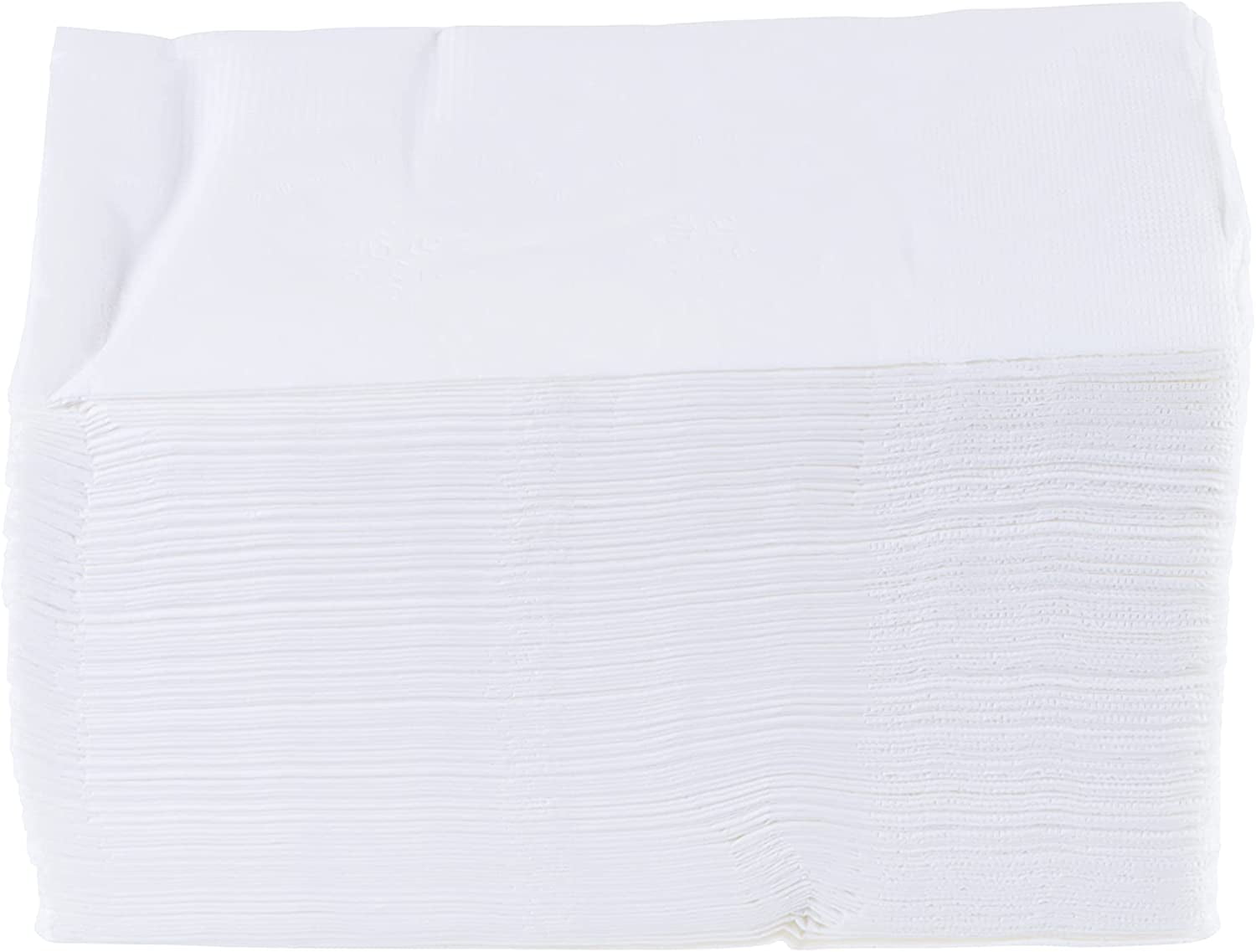 [400 Pack] 2-Ply White Dinner Napkins 15 x 17, White, Everyday Napkins ...