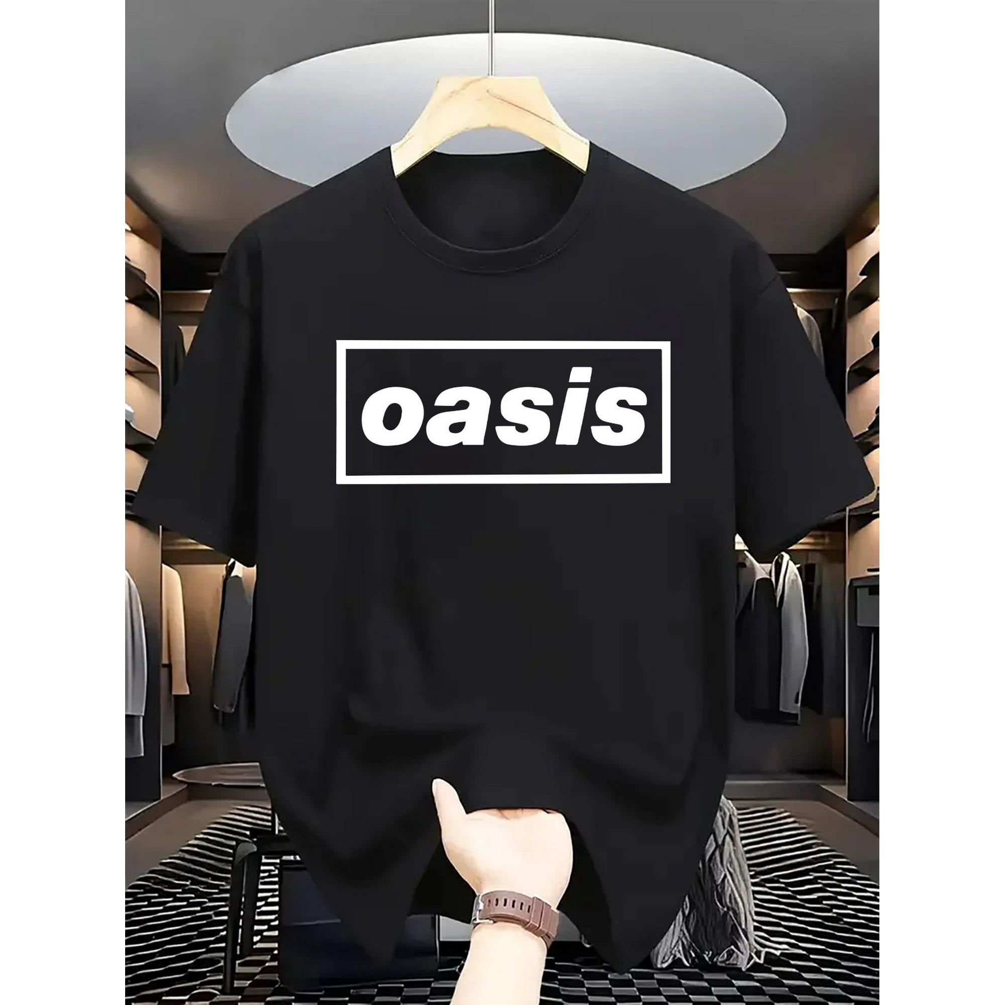 Click here for Generic Oasis Letter Print T-Shirt - Soft Polyeste... prices
