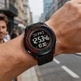 KOYPTL Men's Digital Multi-Function Watches Dual Time Alarm Stopwatch ...