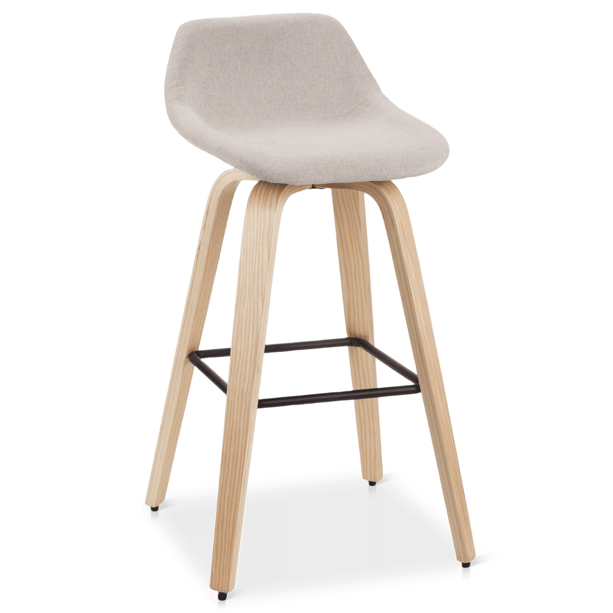 Click here for Bouclair Beige Fabric And Natural Wood Stool prices
