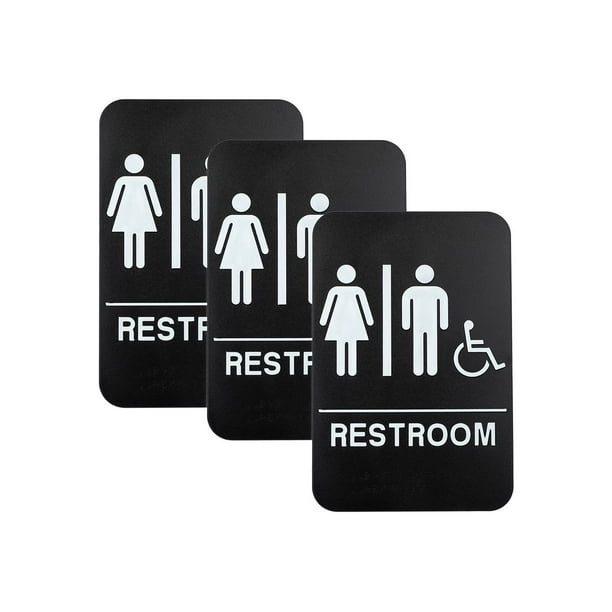 Excello Global Products - Sign - restroom - uniform Braille code - ADA ...