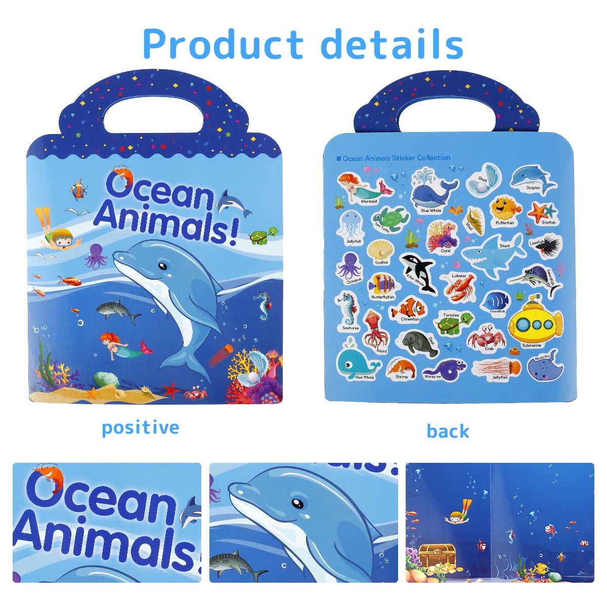 Sticker Book for Kids Reusable Scenes Stickers Book Travel Removable ...