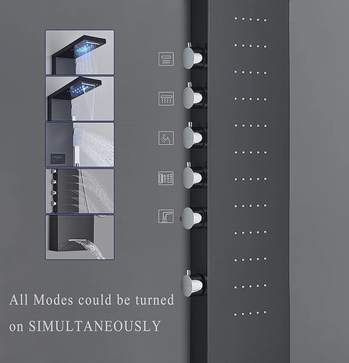 Buy Zovajonia Led Shower Panel Tower System, Hydroelectricity Display ...