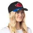 Naruto Shippuden Akatsuki Red Cloud Character Bill Adjustable Snapback ...