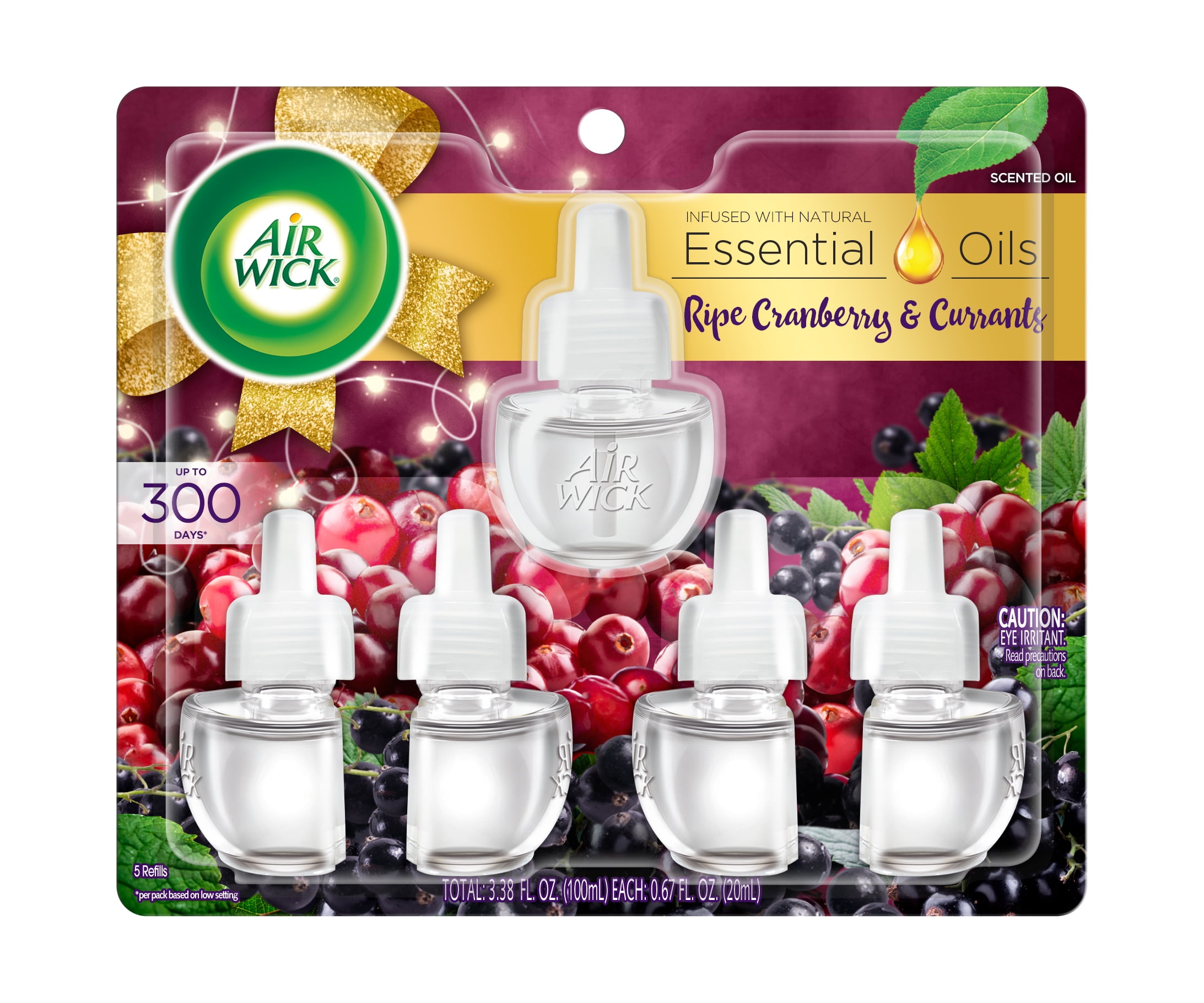 Air Wick Plug in Scented Oil 5 Refills, Ripe Cranberry And Currants ...