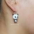 Panda Bear Earring Black-And-White Drop Dangle Girl Woman Earrings ...