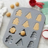Wilton Bakeware - 12-Cavity Christmas Cookie Shapes Pan, Non-Stick ...